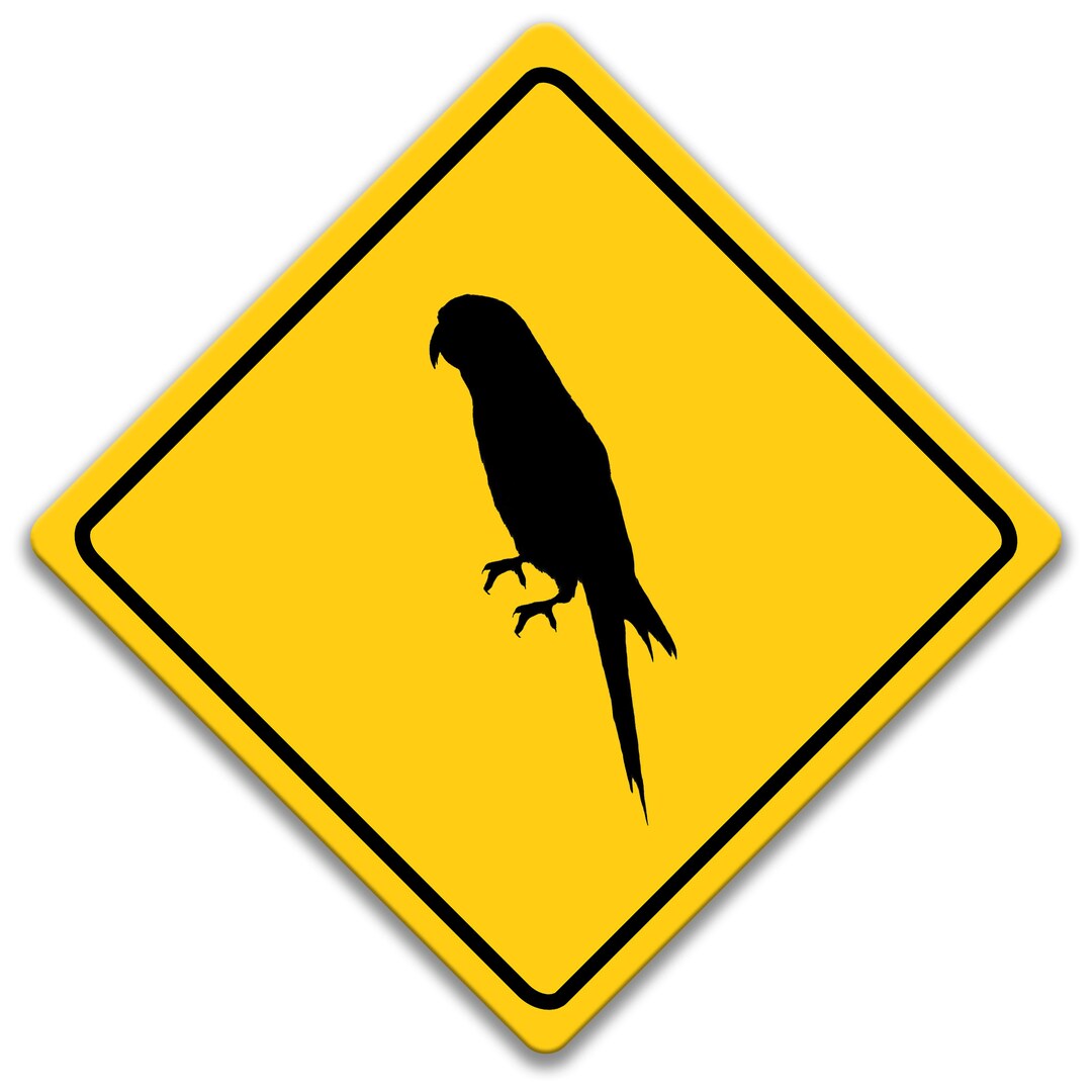 Parrot Crossing Sign, Parrot Xing Sign, Parrot Decor, Parrot Sign ...