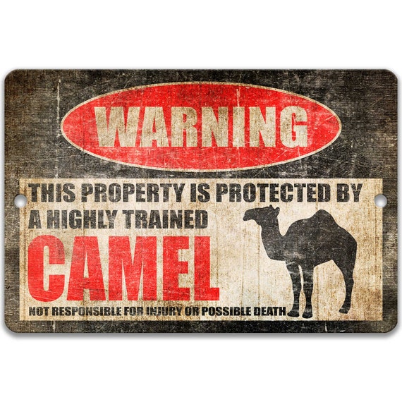 Camel Sign Camel Warning Sign Funny Camel Decor Sign Warning | Etsy
