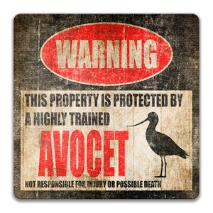 Funny Avocet Warning Sign, Avocet Decor, Avocet Sign, Shorebird Sign ...