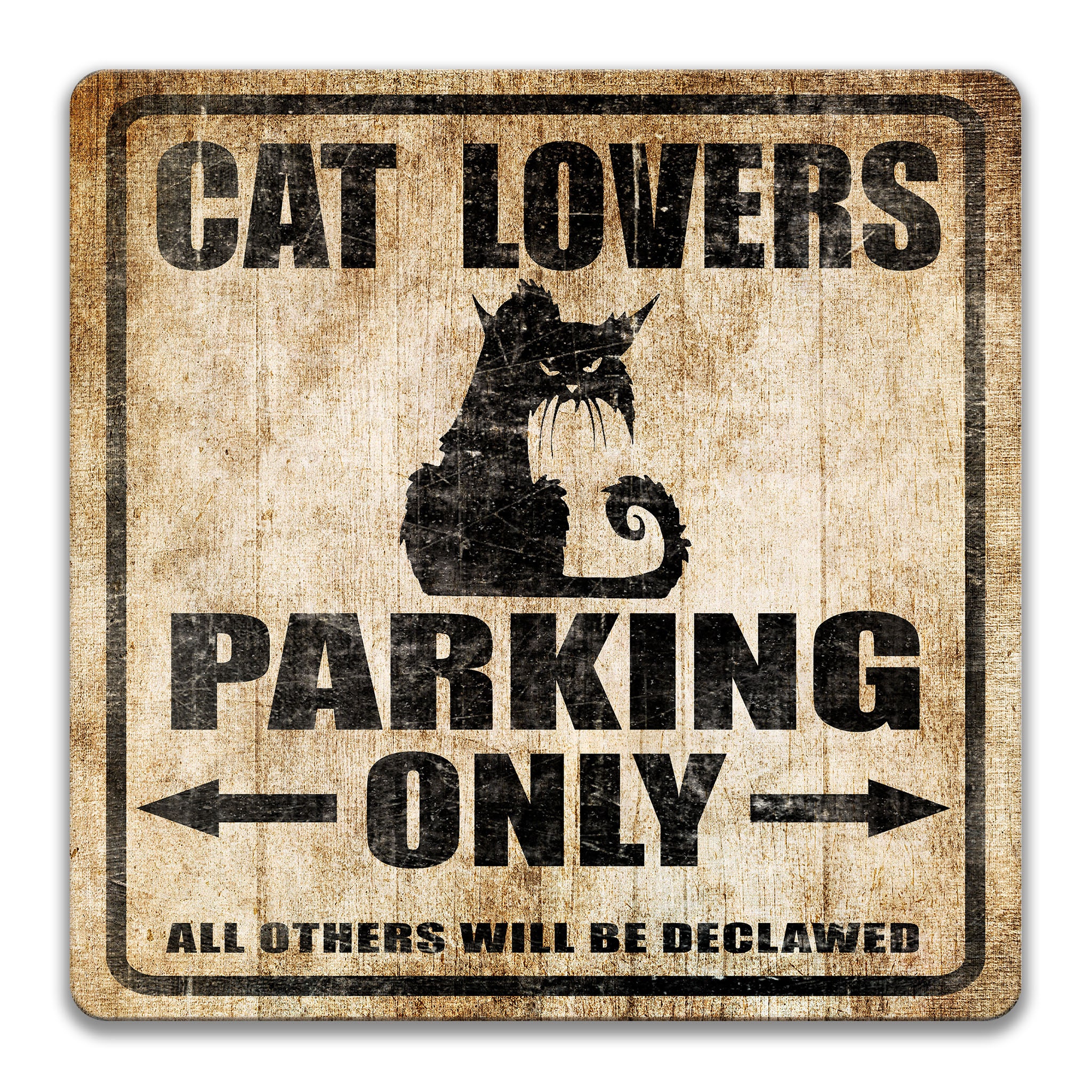 Cat Lovers Parking Sign, Funny Cat Gift, Family Cat Decor, Feline Sign ...
