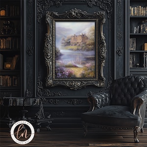 Pride and Prejudice Pemberley Estate Painting, Jane Austen Inspired ...