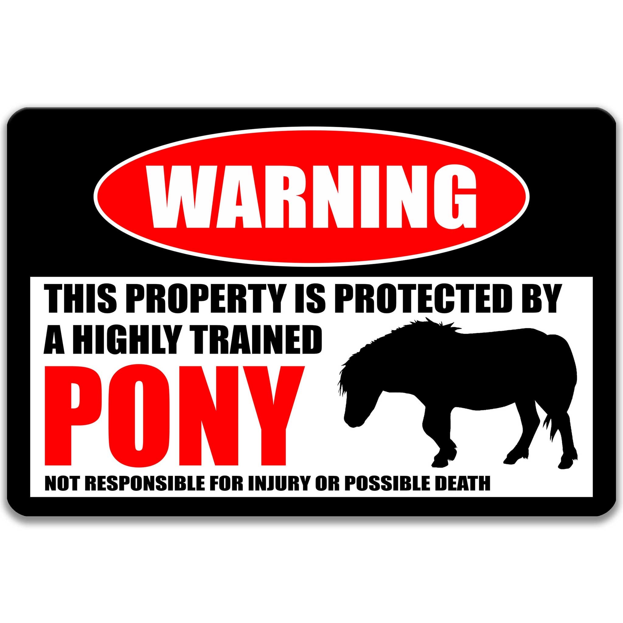 Pony Sign Pony Decor Barn Sign Funny Pony Sign Pony Warning | Etsy