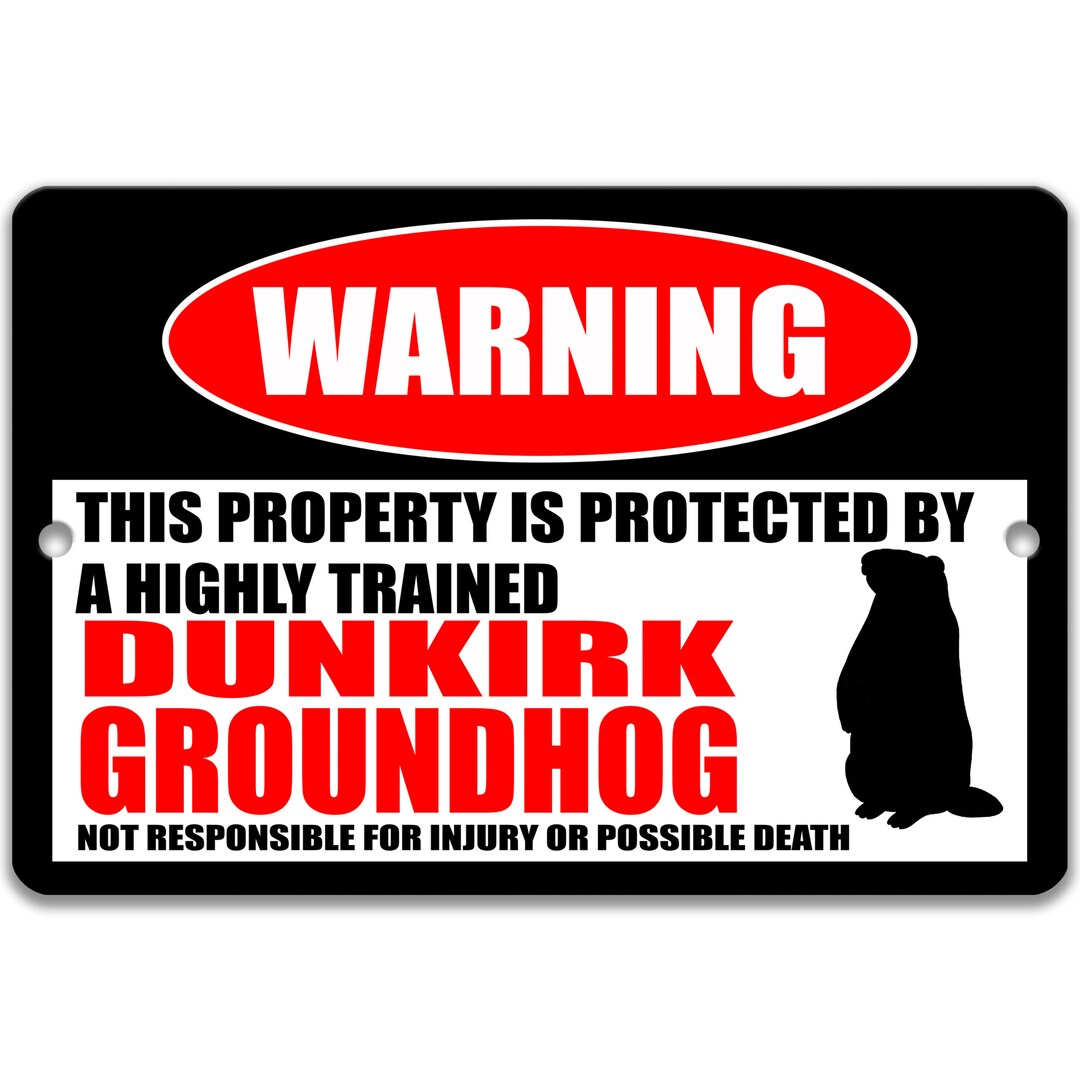 Groundhog Metal Sign, Groundhog Warning, Campsite Welcome Sign ...
