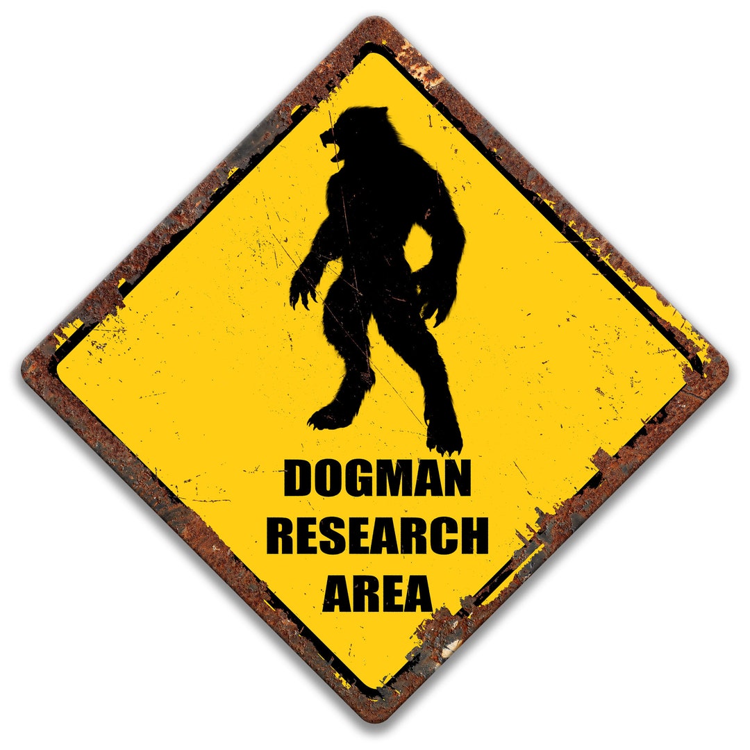 Cryptozoology Sign, Cryptid Decor, Shapeshifter, Dogman Research Area ...