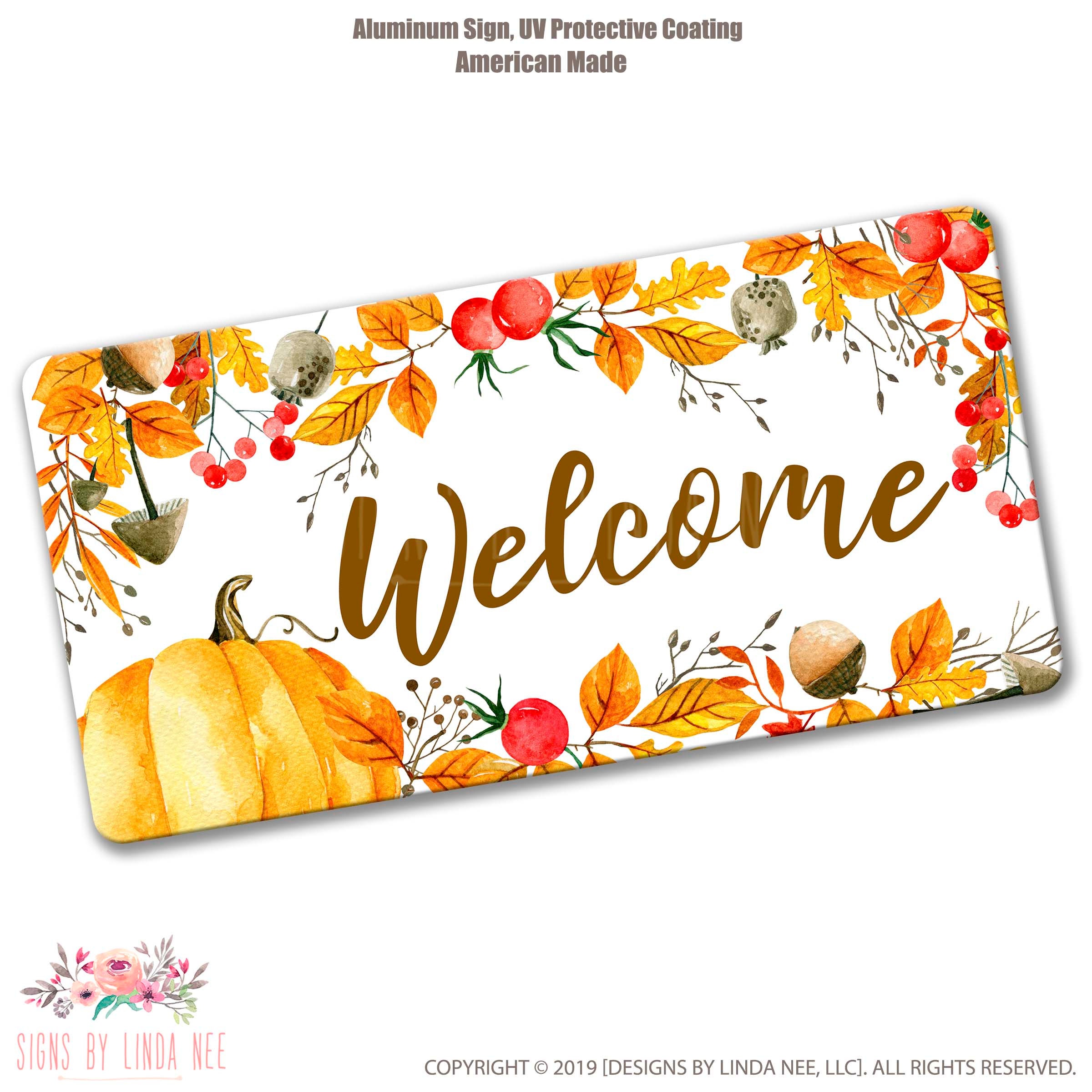 Fall Wreath Sign Fall Welcome Sign Colorful Leaves Sign | Etsy