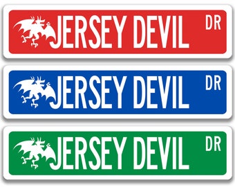 Funny Jersey Devil Sign, Jersey Devil Area, Cryptozoology, Cryptid Gift ...