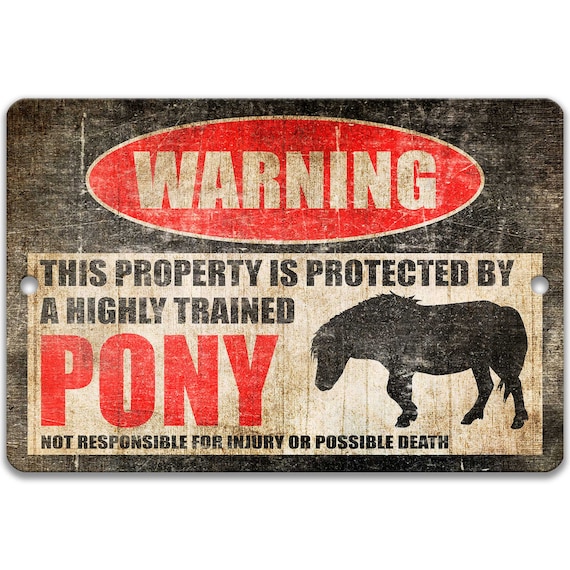 Pony Sign Pony Decor Barn Sign Funny Pony Sign Pony Warning | Etsy