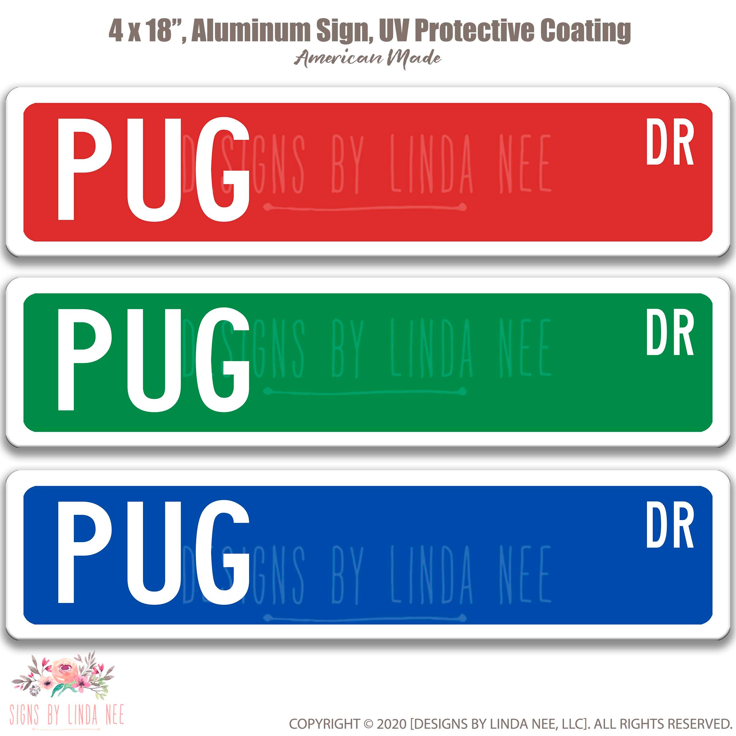 Pug Sign Pug Gift Pug Mom Pug Dog Lover Gift Custom Street | Etsy