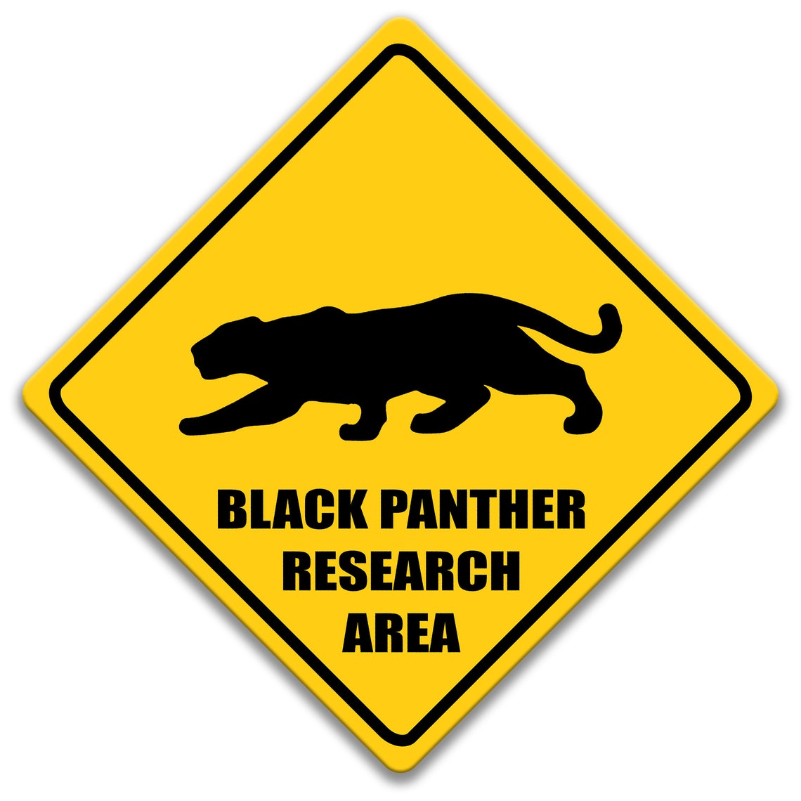 Black Panther Sign, Black Panther Research Area, Black Panther Yard ...
