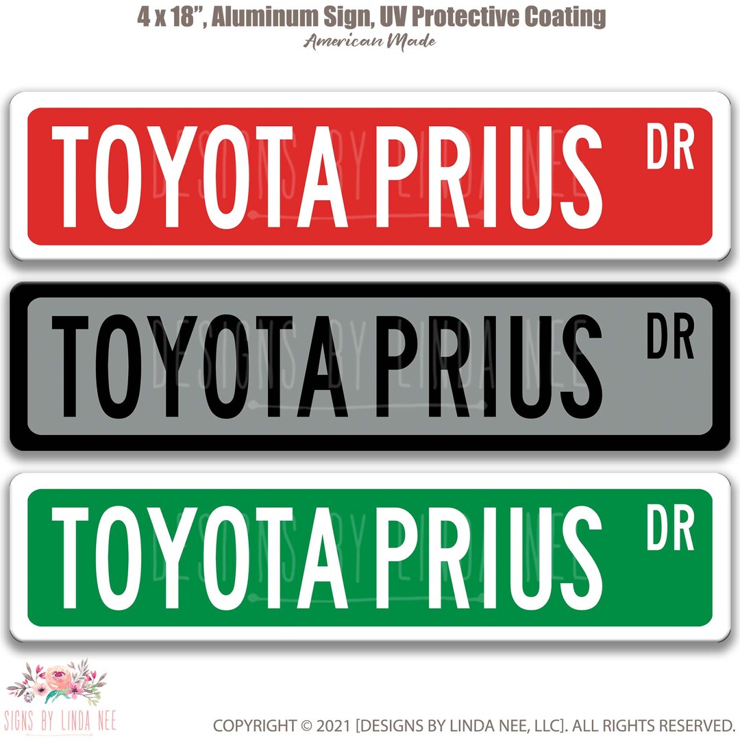 Toyota Prius Street Sign, Garage Sign, Auto Accessories A-SSV009 - Etsy