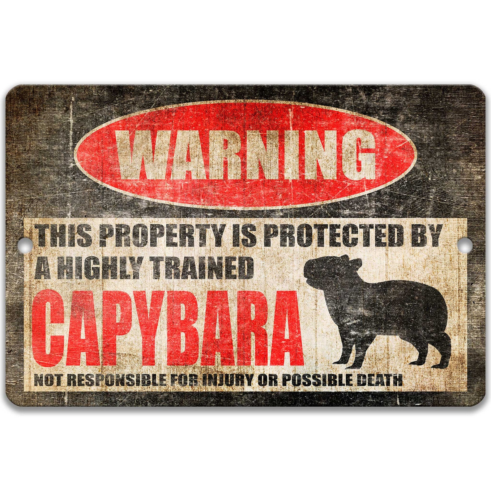 Capybara Sign Capybara Warning Sign Rodent Sign Capybara - Etsy