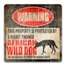 Funny African Wild Dog Warning Sign, African Wild Dog Decor, Cape ...