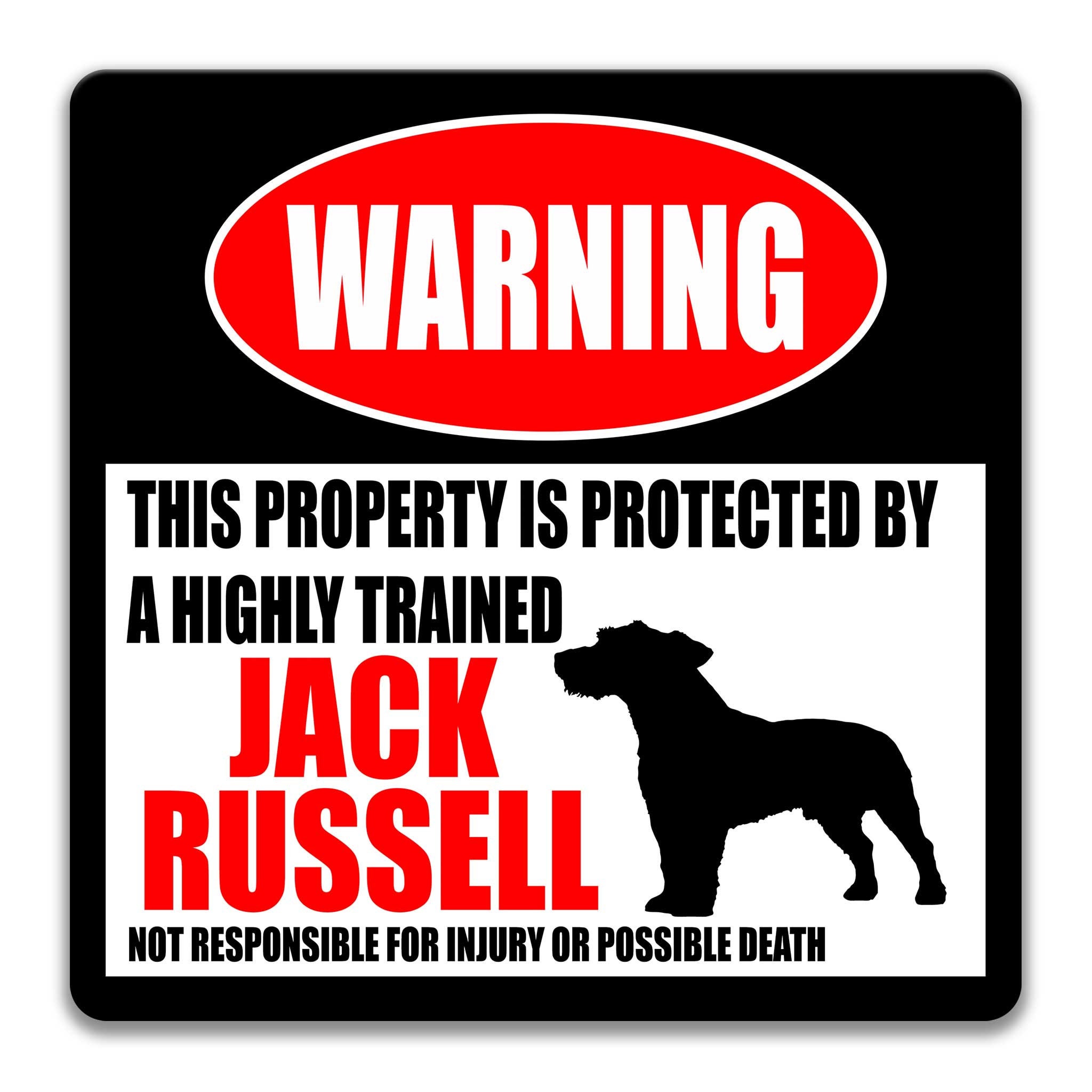 Jack Russell Sign Jack Russell Dog Sign Dog Warning Sign Dog - Etsy