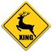 Reindeer Crossing Sign, Reindeer Xing Sign, Reindeer Decor, Reindeer ...