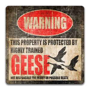 Goose Sign Goose Warning Sign Funny Goose Sign Goose Coop Sign Goose ...