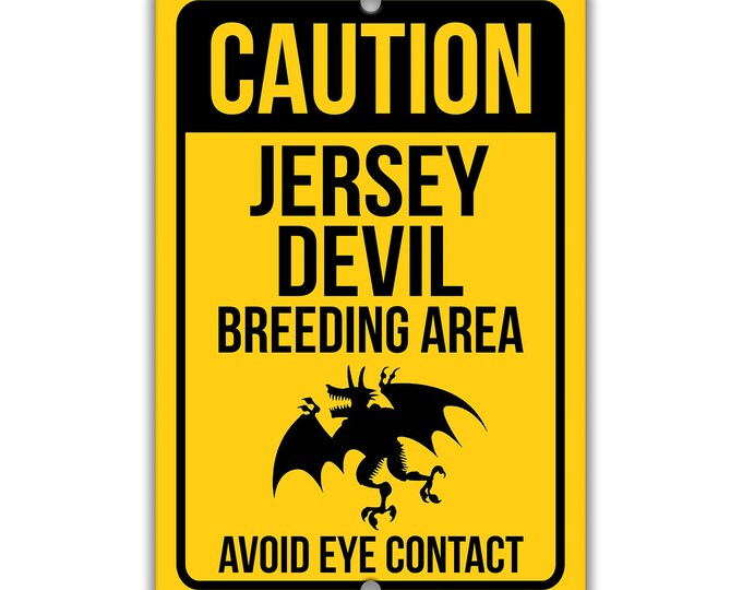 Funny Jersey Devil Sign, Jersey Devil Area, Cryptozoology, Cryptid Gift ...