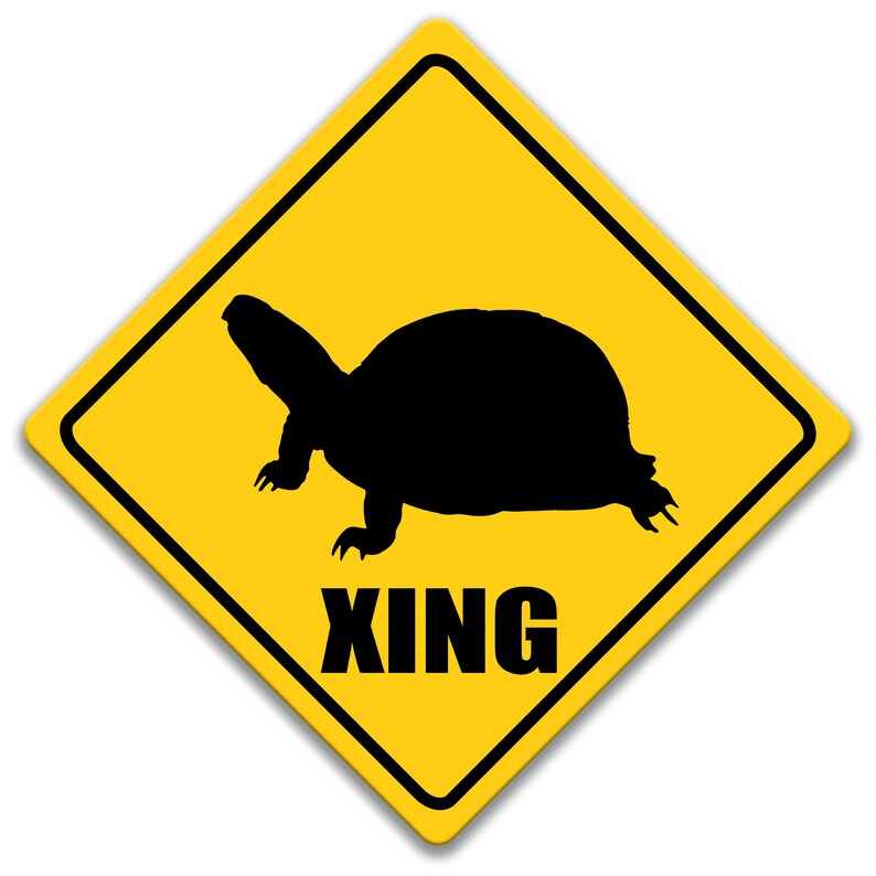 Turtle Crossing Sign, Pet Turtle Xing Sign, Tortoise Decor, Turtle Sign ...