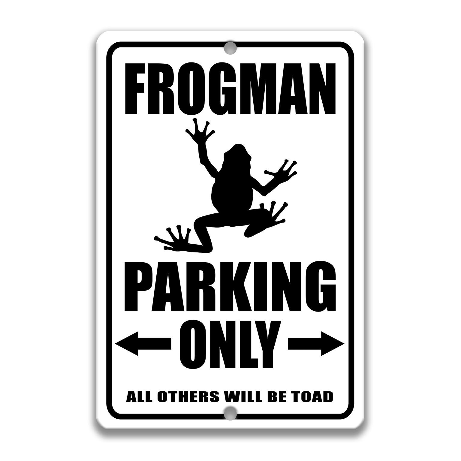 Frogman Parking Sign Funny Frogman Gift Frogman Decor | Etsy