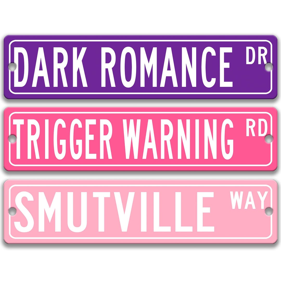 Library Sign, Dark Romance Bookshelf Sign, Bookish Decor for Book Nook ...