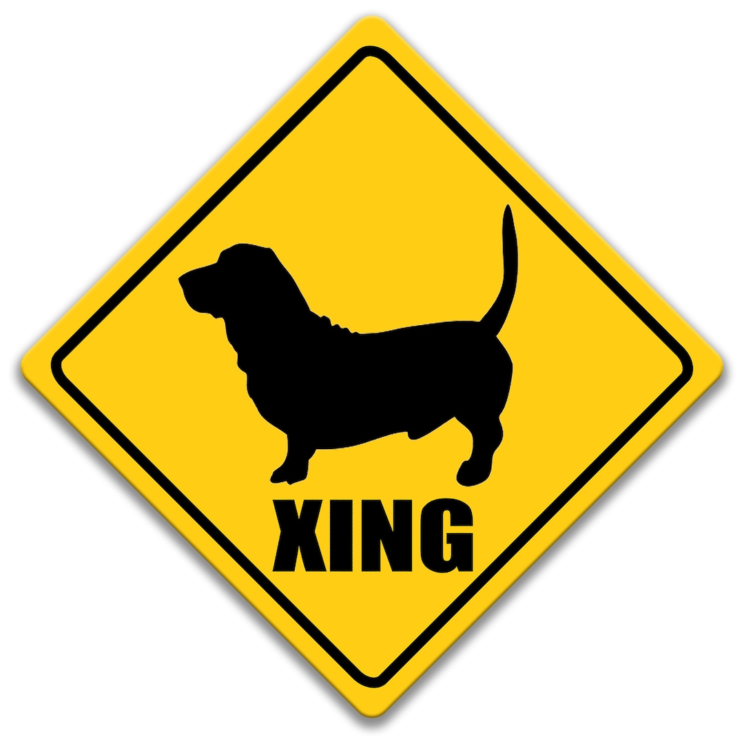 Basset Hound Crossing, Basset Hound Xing, Basset Hound Decor, Basset ...