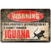Iguana Sign Funny Iguana Warning Sign Iguana Accessories Metal - Etsy