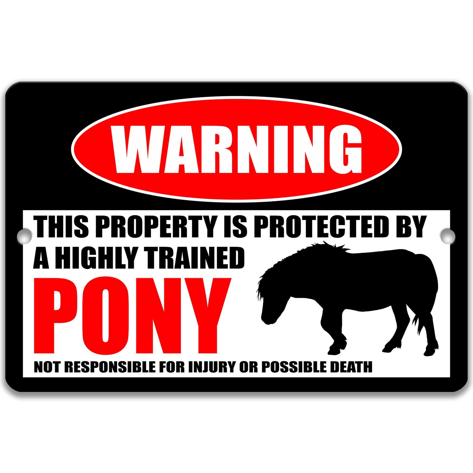 Pony Sign Pony Decor Barn Sign Funny Pony Sign Pony Warning | Etsy