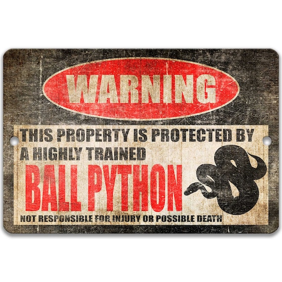 Ball Python Sign Ball Python Warning Sign Ball Python Gift | Etsy