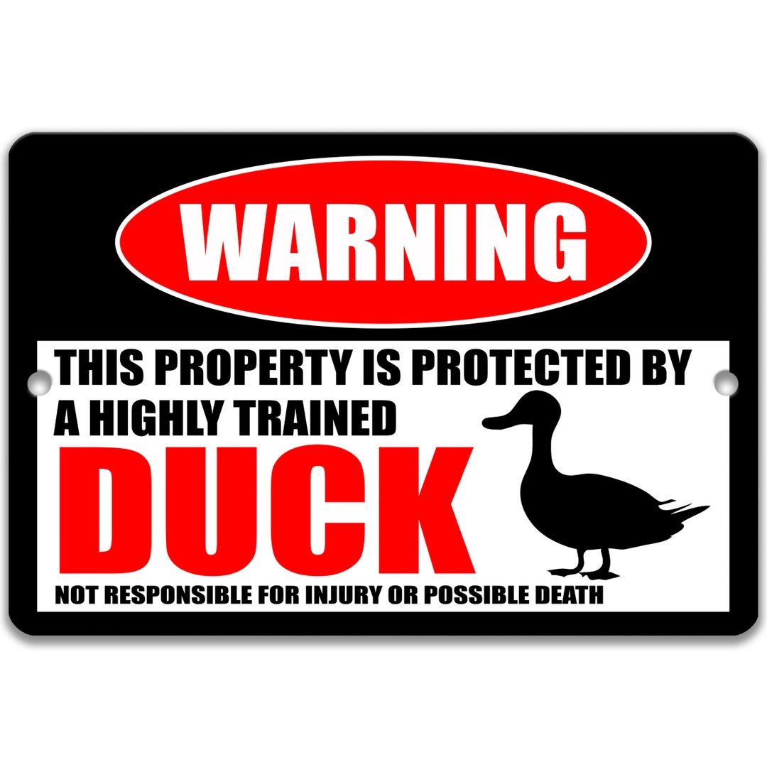 Funny Duck Sign, Duck Warning Sign, Duck Coop Sign, Duck Decor, Barn ...
