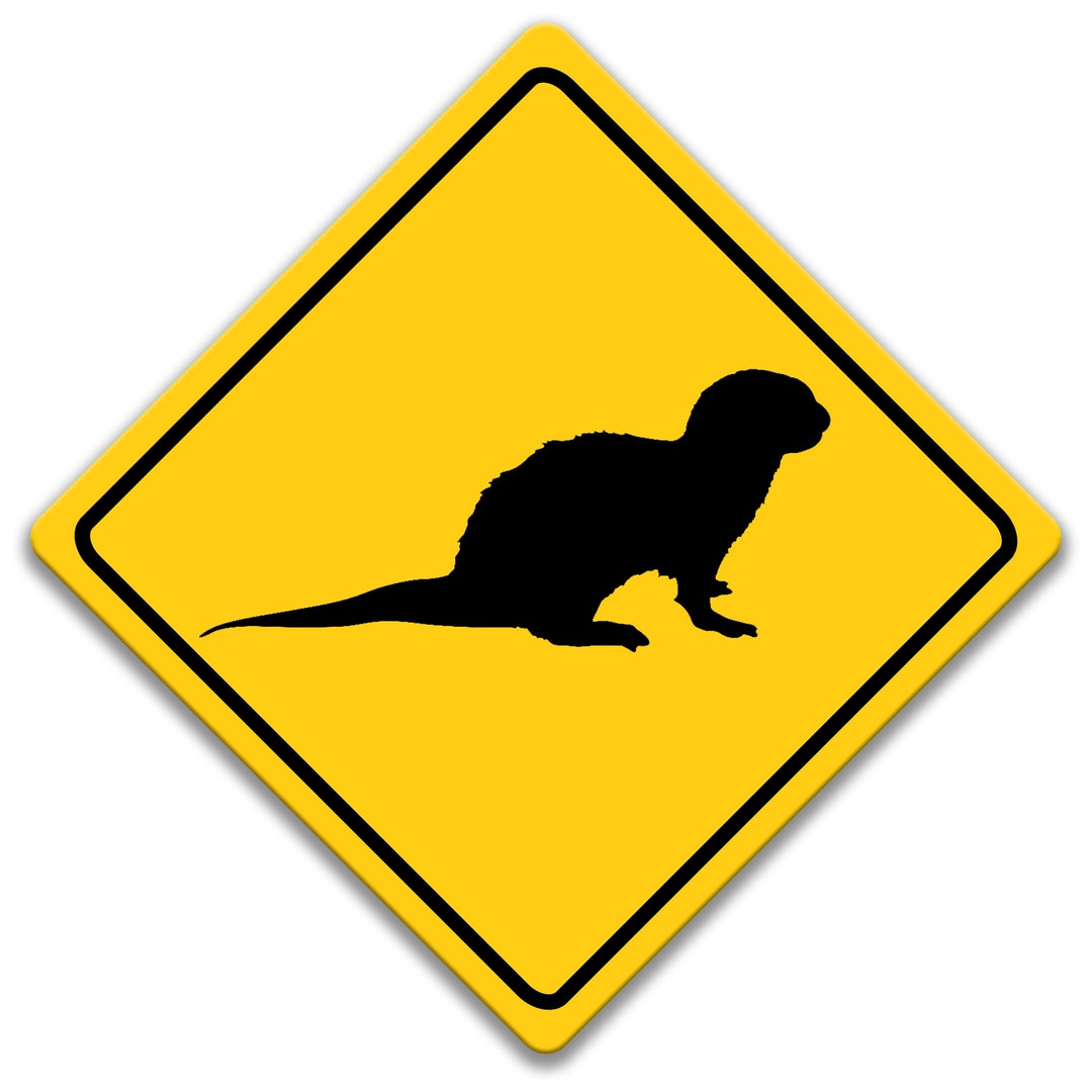 Otter Crossing Sign, Cute Otter Xing Sign, Otter Decor, Otter Sign ...