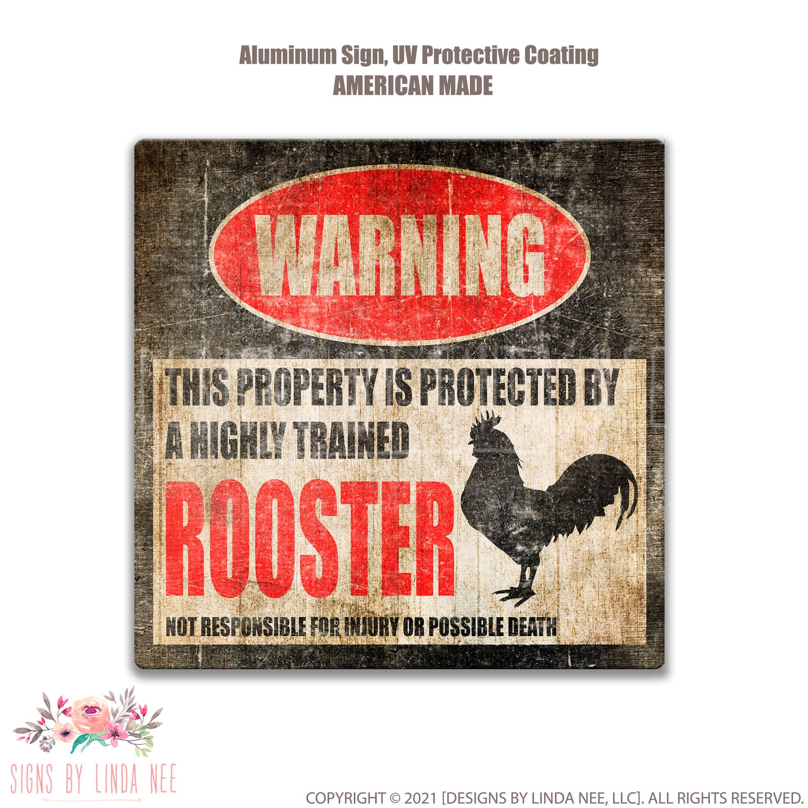Rooster Sign Chicken Coop Sign Funny Rooster Sign Rooster - Etsy
