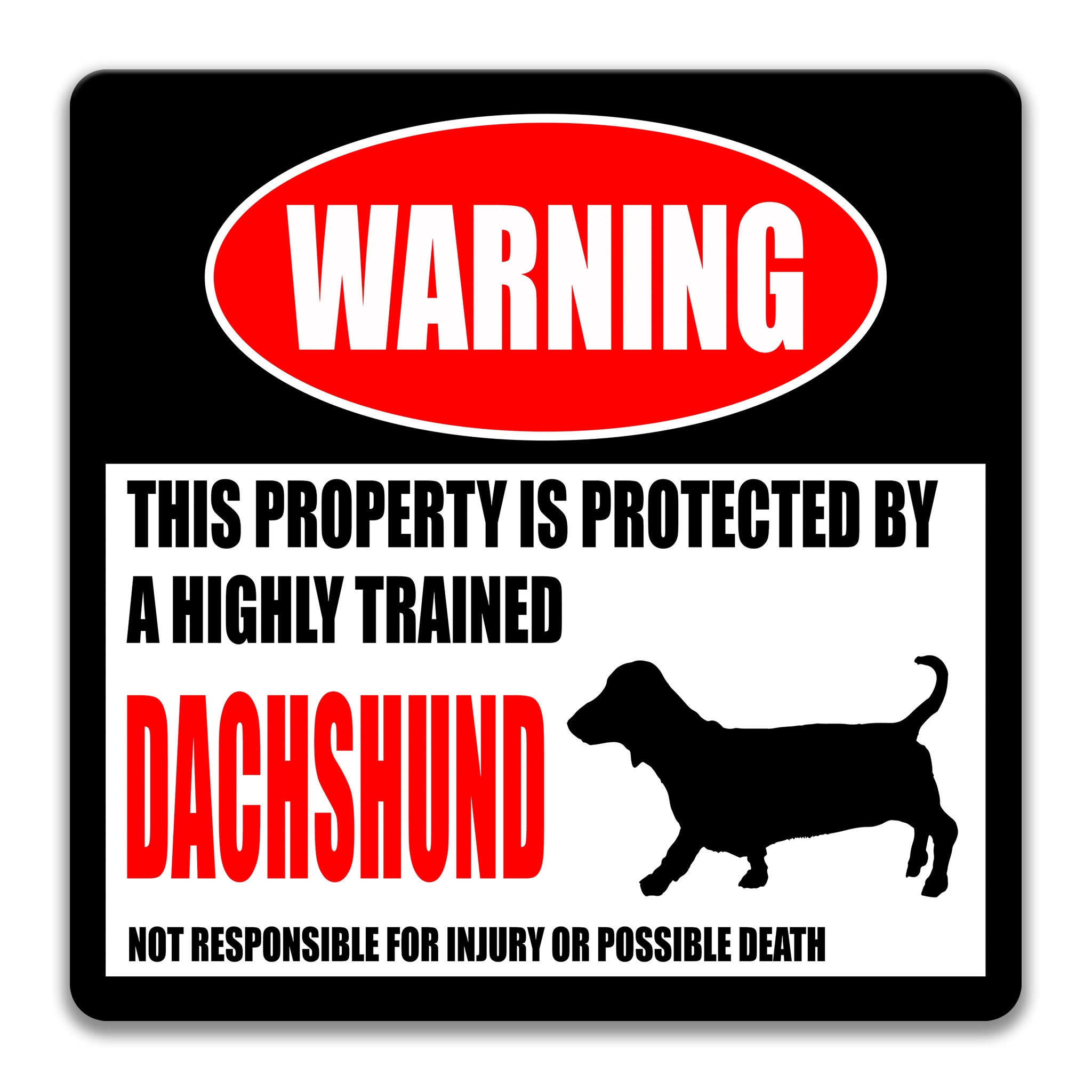 Funny Dachshund Sign Dog Sign Dog Warning Sign Dog Mom Gift - Etsy