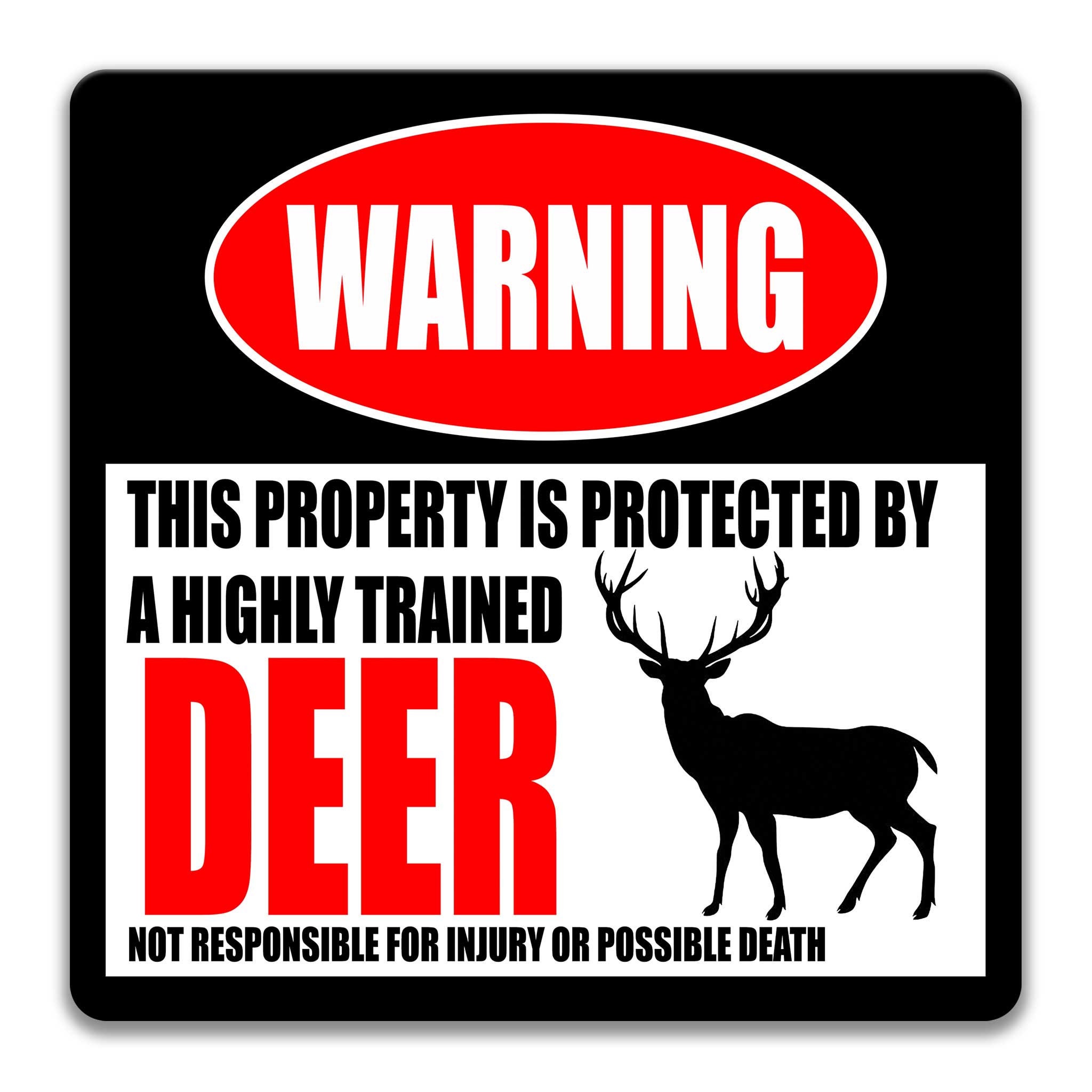Deer Sign Cabin Sign Funny Deer Sign Deer Decor Deer Warning | Etsy