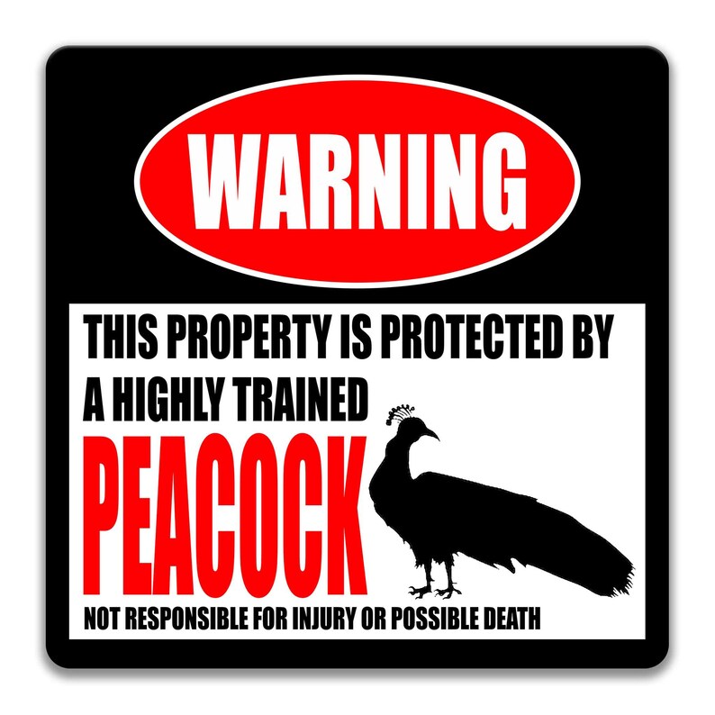 Peacock Sign Funny Peacock Sign Farm Sign Peacock Decor Barn | Etsy