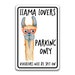 Llama Sign Funny Metal Signs Llama Accessories Llama Parking Sign Barn ...