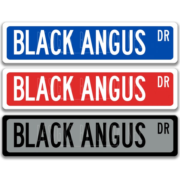 Metal Black Angus Sign - Etsy