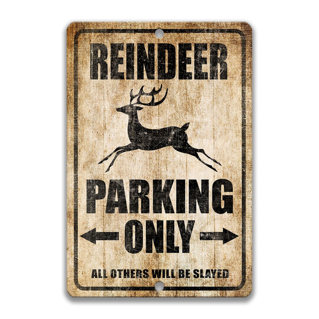 Reindeer Parking Only Sign, Reindeer Lover, Reindeer Decor, Dasher ...