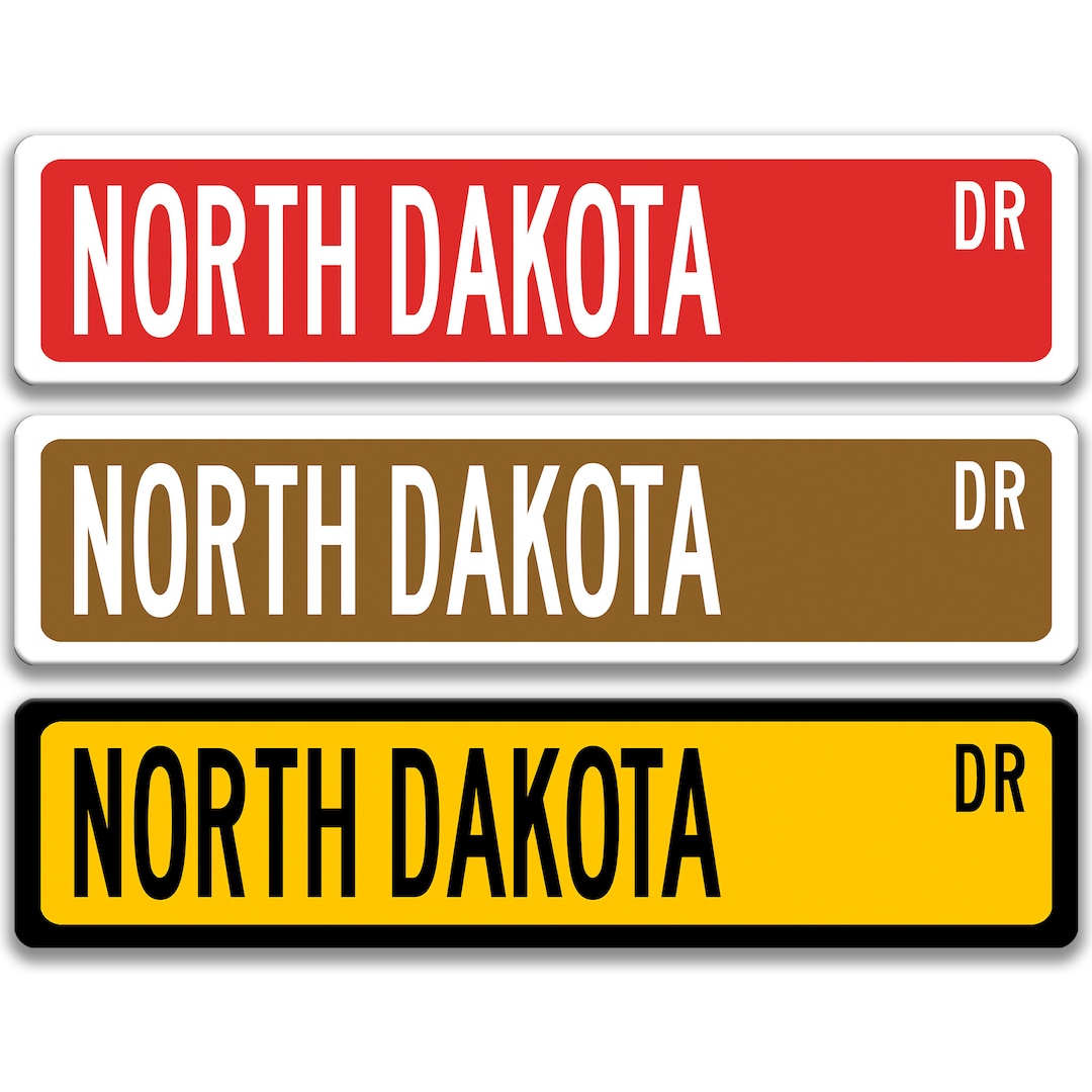 North Dakota Sign, Custom Street Sign, North Dakota Decor, Peace Garden ...