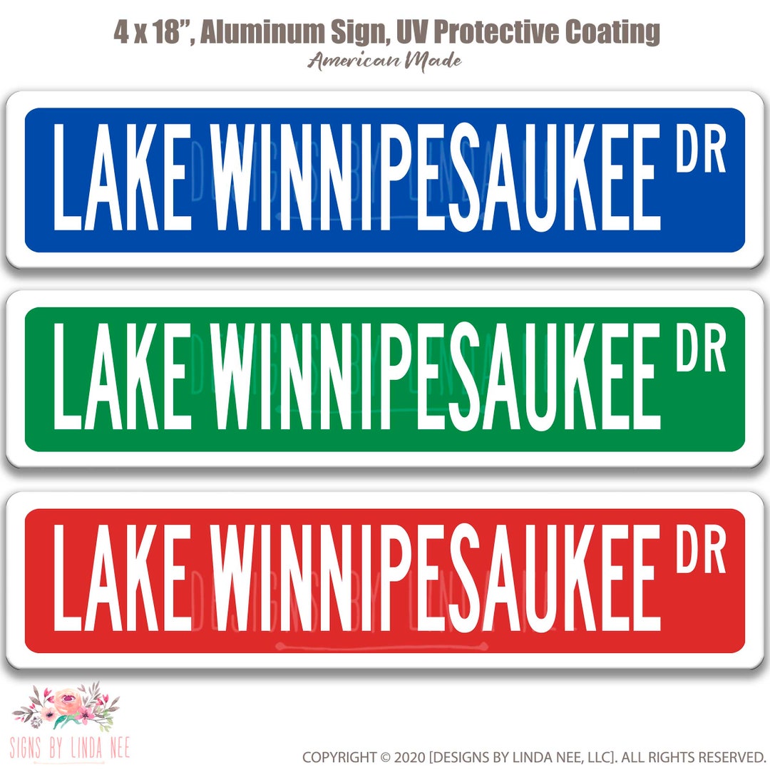 Lake Winnipesaukee Sign, New Hampshire Lakes Region, Lake Winnipesaukee ...