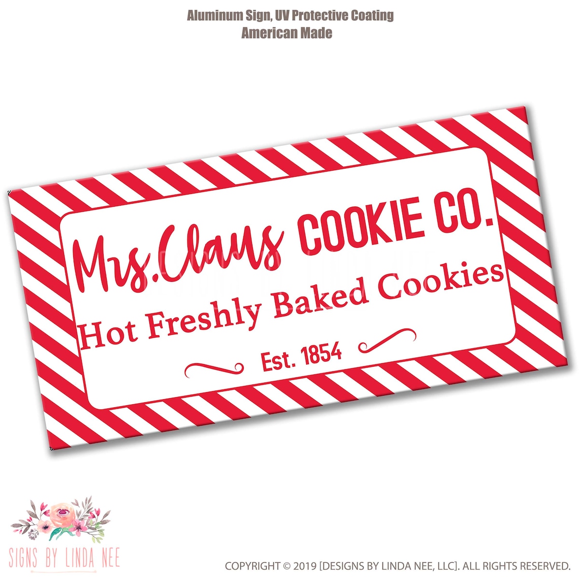 Mrs Claus Cookie Co Sign Christmas Sign Fresh Baked Cookies - Etsy