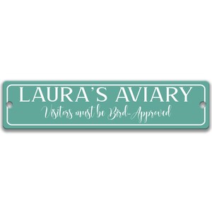 Personalized Aviary Sign, Bird Watching Area, Rustic Bird Sign, Garden ...