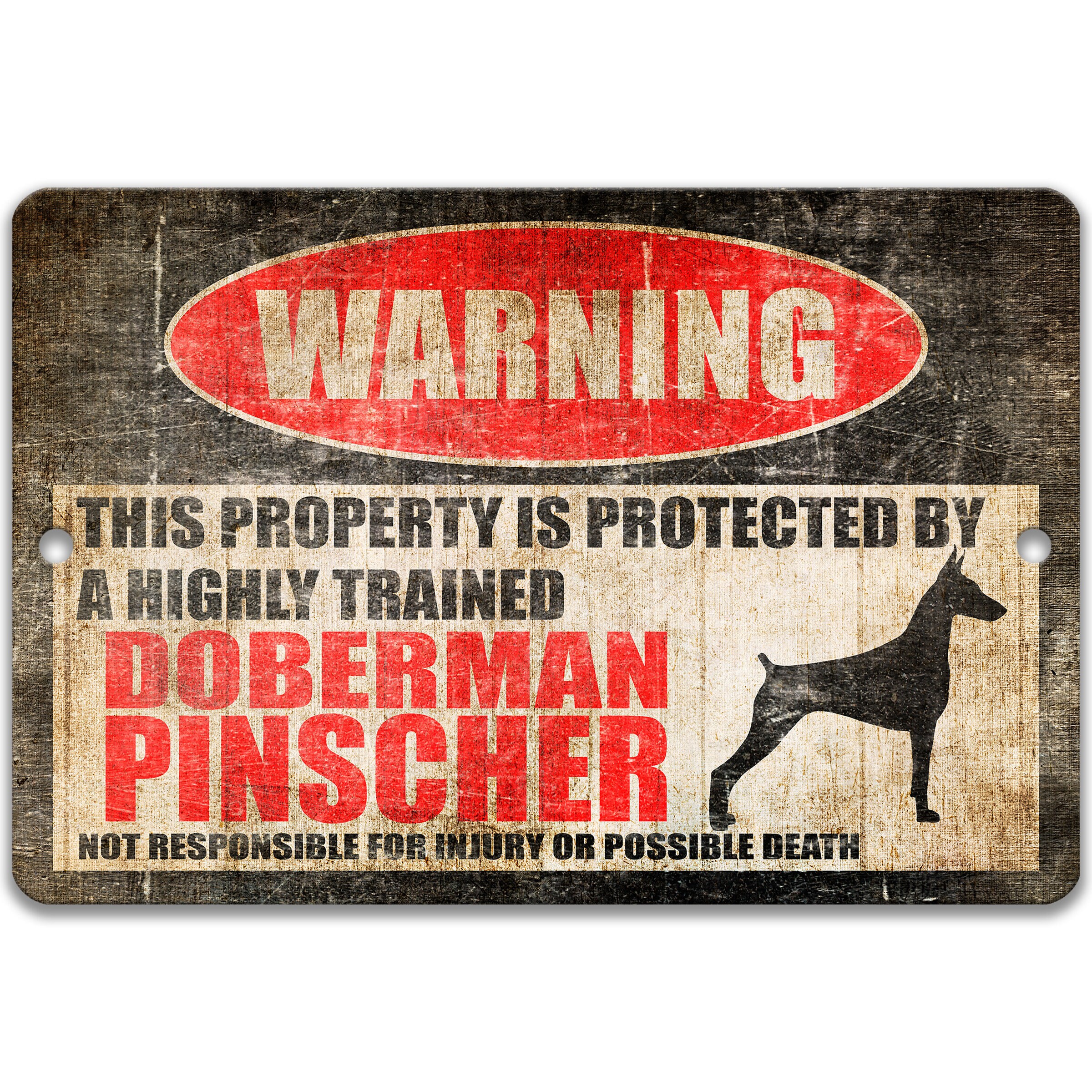 Doberman Pinscher Sign No Trespassing Sign Dog Warning Sign | Etsy