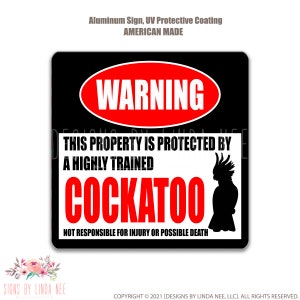 Cockatoo Sign, Funny Cockatoo Gift, Cockatoo Decor, Bird Cage Sign ...