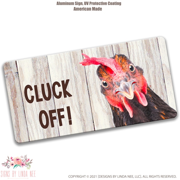 Cluck off License Plate - Etsy