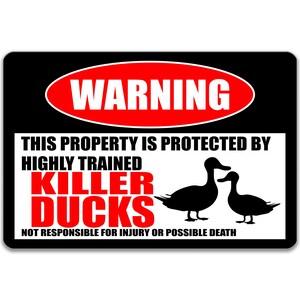 Funny Duck Sign Ducks Sign Duck Warning Sign Duck Coop Sign - Etsy