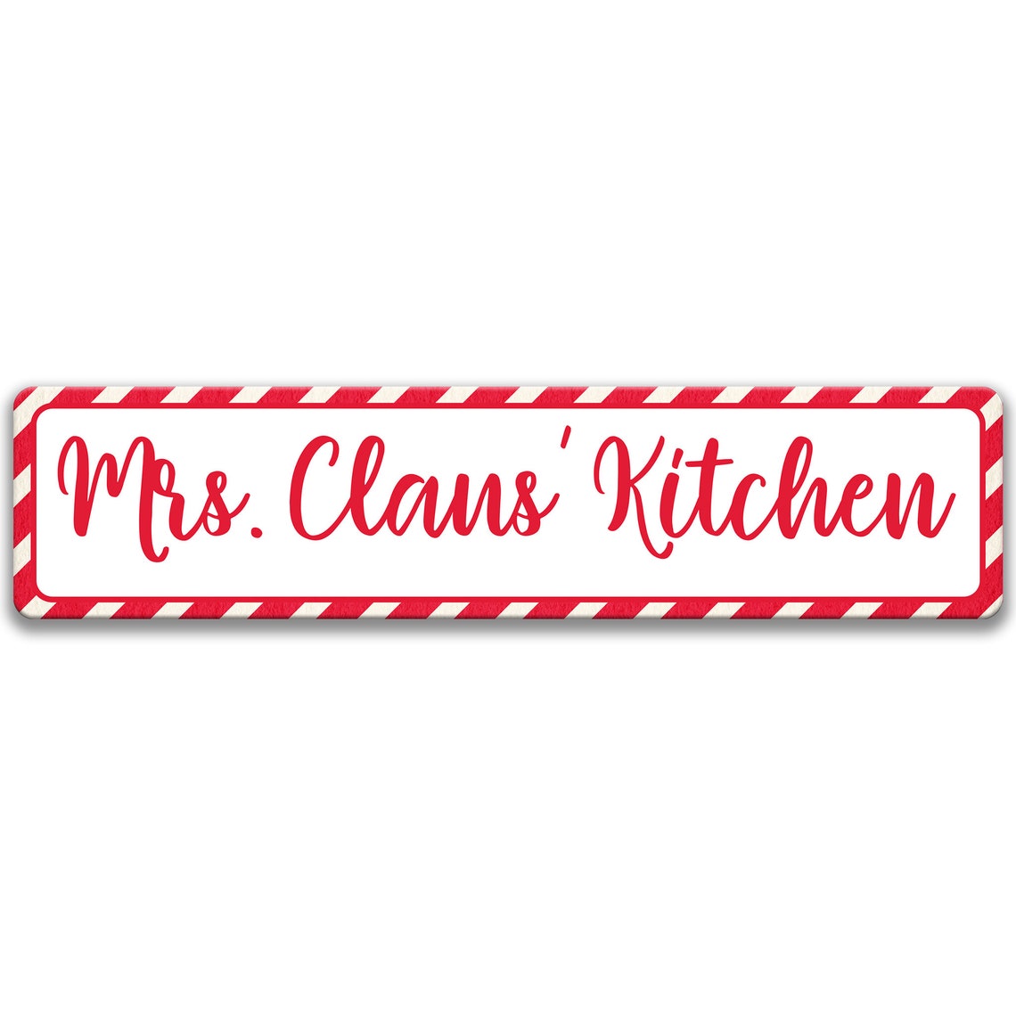Mrs Claus' Kitchen Sign, Kitchen Christmas Decor Baking Street Sign ...