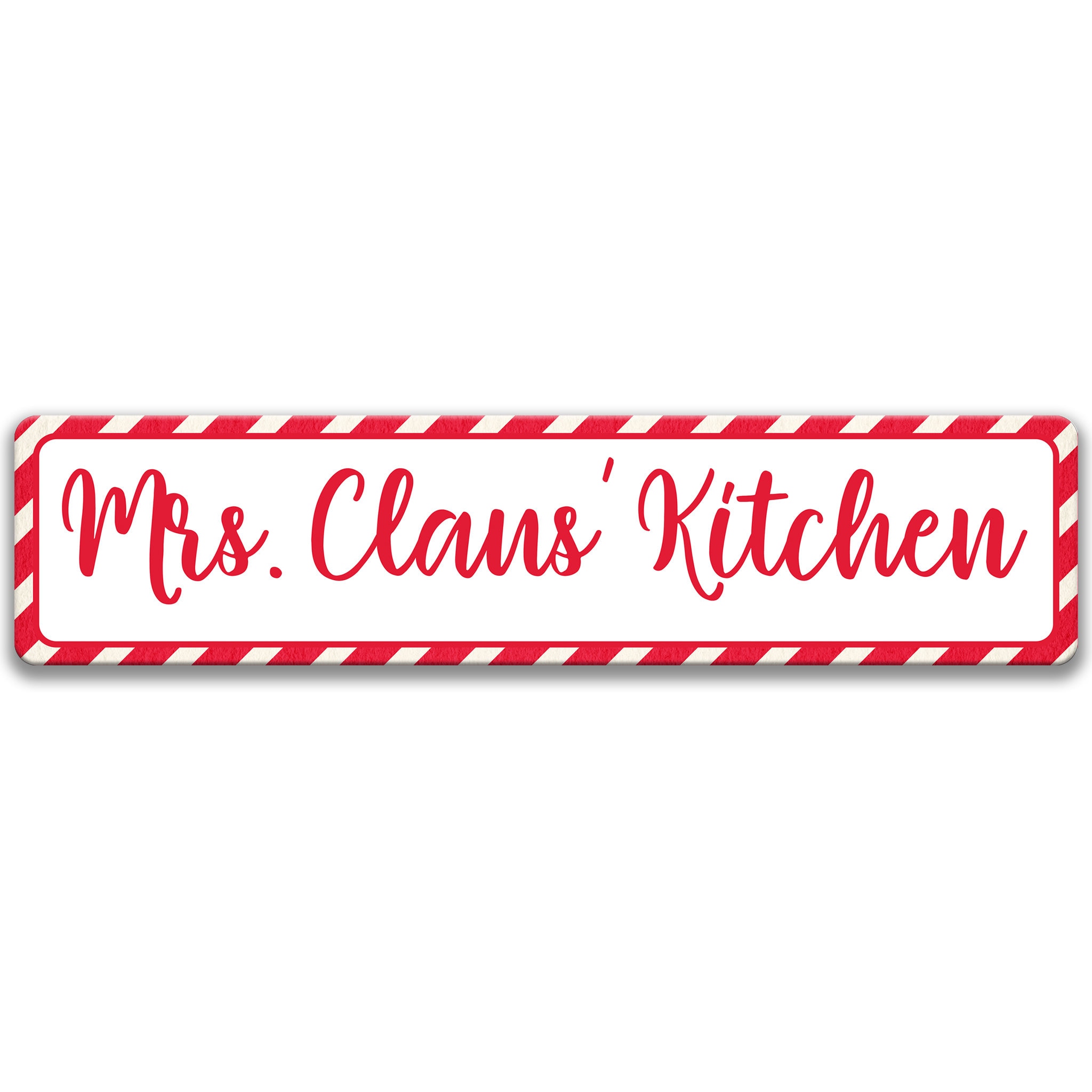 Mrs Claus' Kitchen Sign, Kitchen Christmas Decor Baking Street Sign ...