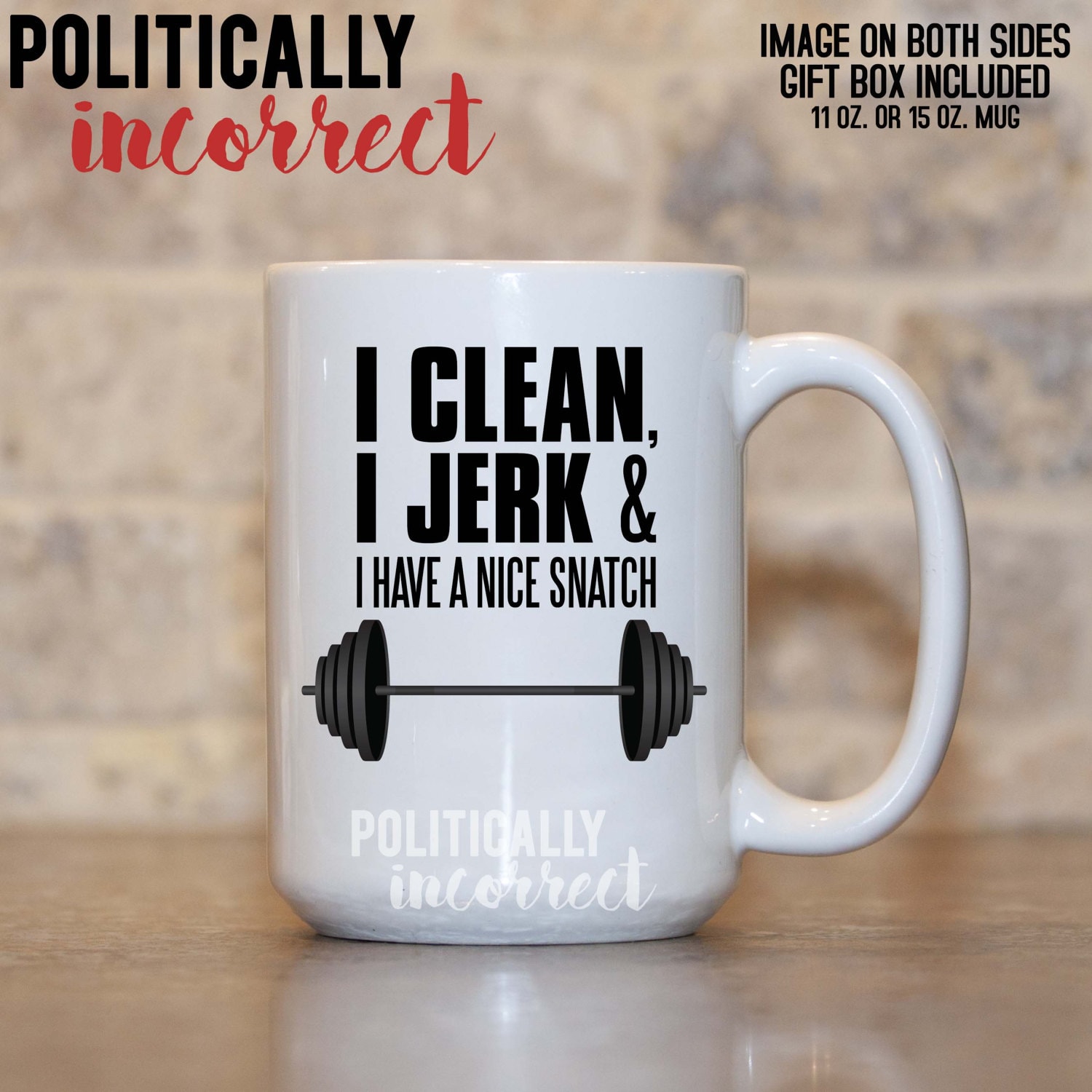 Clean Jerk Snatch Weightlifting Mug Funny Weightlifting Gift | Etsy