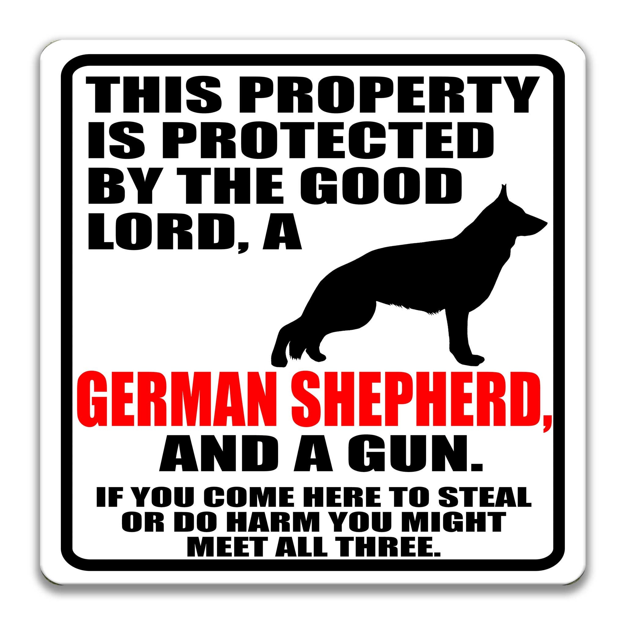 German Shepherd Dog Sign Dog Warning Sign Dog Sign Sign German Shepherd ...