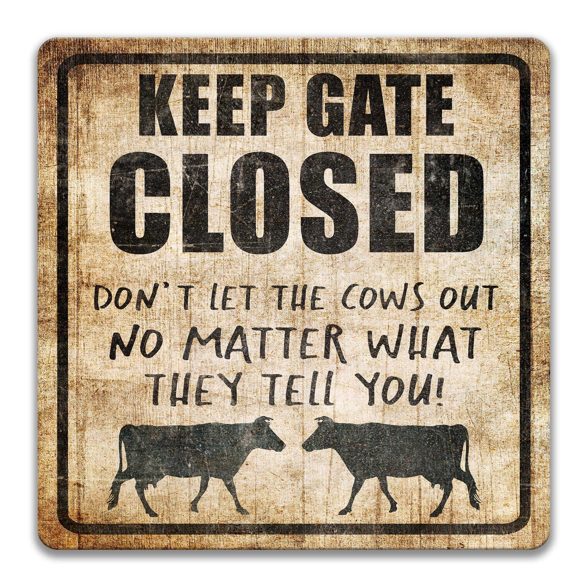 Keep Gate Closed Cow Sign Funny Cow Sign Cow Decor Cow Lover - Etsy