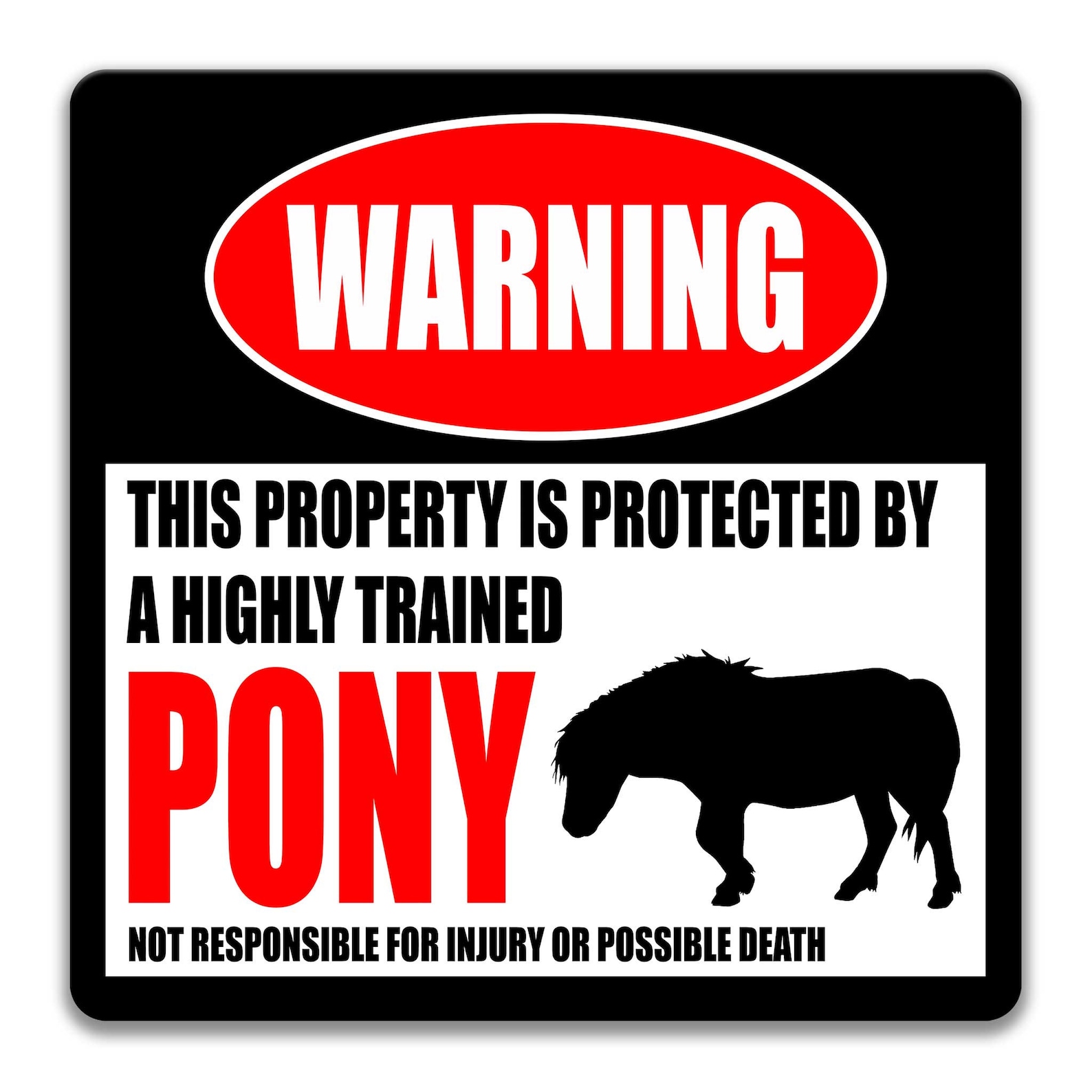Pony Sign Pony Decor Barn Sign Funny Pony Sign Pony Warning | Etsy